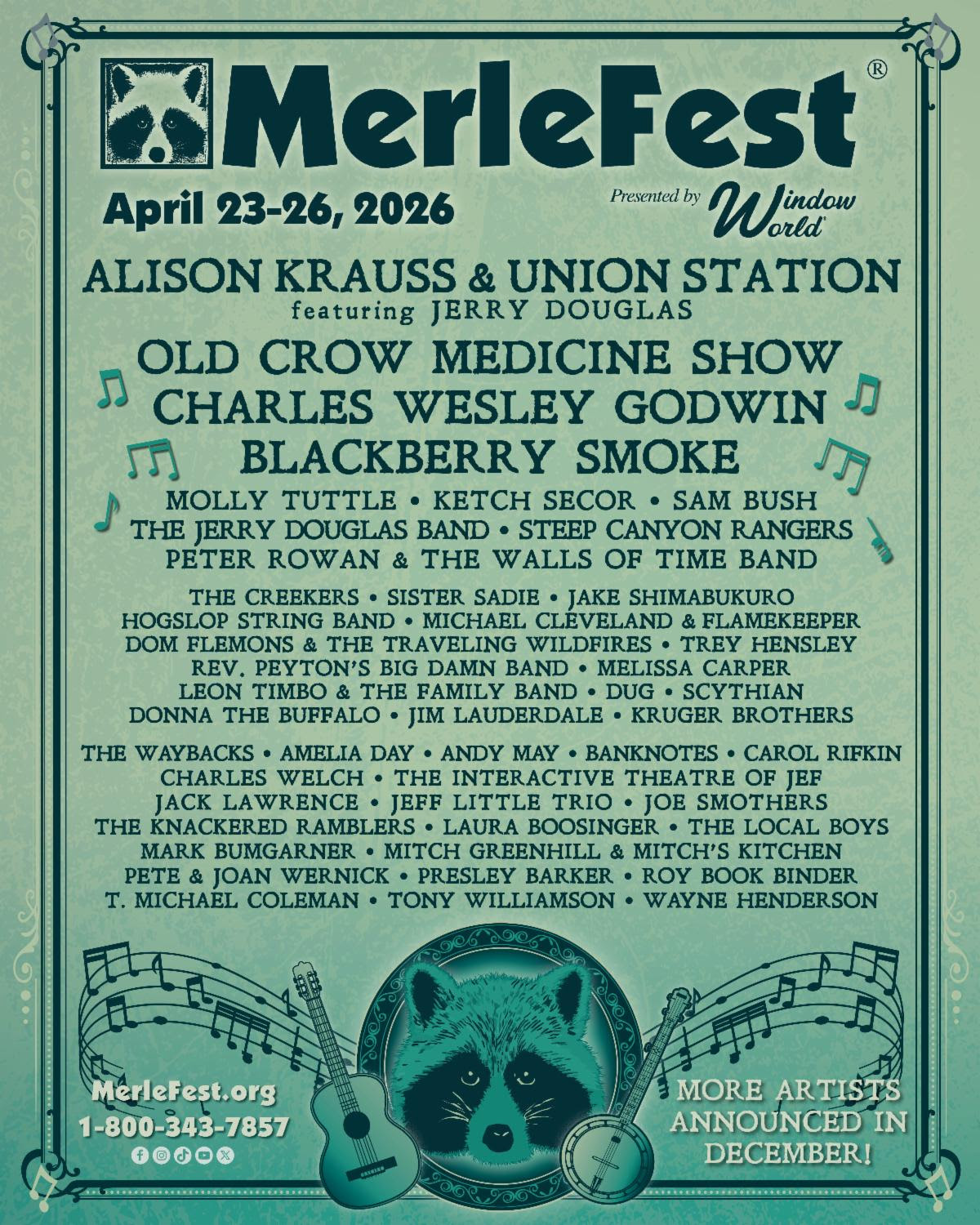Alison Krauss & Union Station, Old Crow Medicine Show, Blackberry Smoke ...